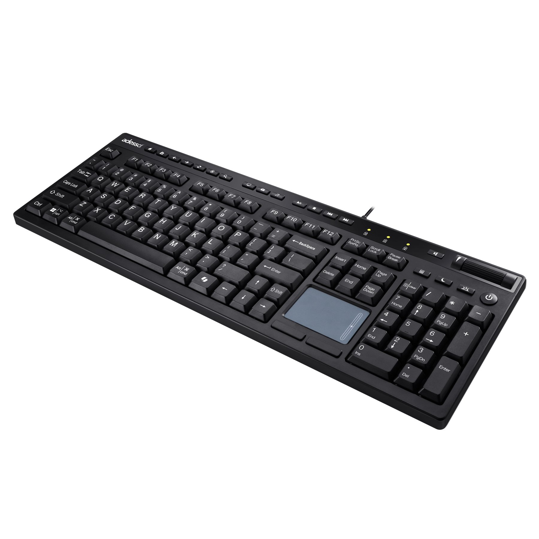 Adesso AKB-445UB Multi-OS Full-sized Touchpad Keyboard - Wired