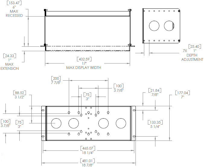 Chief FSA1015B 19" Equipment Rack Accessory