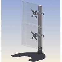 Ergotech 100-D28-B11-HD Dual Vertical Heavy Duty Desk Stand