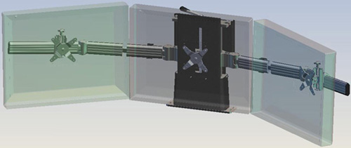 Ergotech 900-F16-B03 Single Tiered Triple Horizontal Monitor Mount