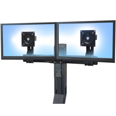 Standing Desk Ergotron 33-341-200 WorkFit-S, Dual Monitor Sit-Stand ...