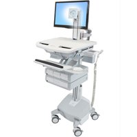 Ergotron SV42-3342-1 SV Cart with LCD Pivot, LiFe Powered, 4 Drawers