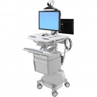 Ergotron SV44-57E1-1 SV Telepresence Cart, Back-to-Back, Powered