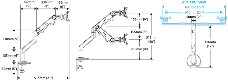 Humanscale M8 Articulating Monitor Arm