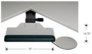 Humanscale 600 Extender Board Single or Dual Mouse Keyboard Tray