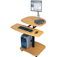 Luxor LAMC2936 Height Adjustable Mobile Multi Media Cart