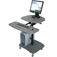Luxor LAMC3037 Adjustable Height Computer Mobile Workstation