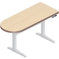 WorkRite Sierra Electric SE6030NL Peninsula Height Adjustable Desk and ...
