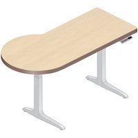 WorkRite Sierra HX Electric P Peninsula Height Adjustable Table