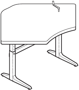 Workrite Sierra Crank Equal Corner 2 Legs Height Adjustable Desks and ...