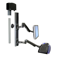 Ergotron LX Wall Mount System with Small CPU Holder Black 28-517-195 by ...