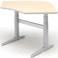 WorkRite Sierra Electric Equal Corner Table SE422424 and Workcenter ...