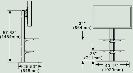 Peerless SS550P Flat Panel TV Stand for 32-50 inch LCD and Plasma Screens
